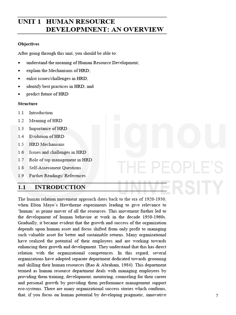 Unit-1 | PDF | Human Resources | Organizational Behavior