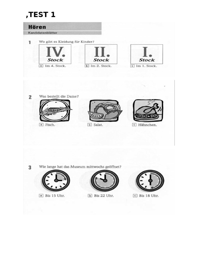 German Listening Test | PDF