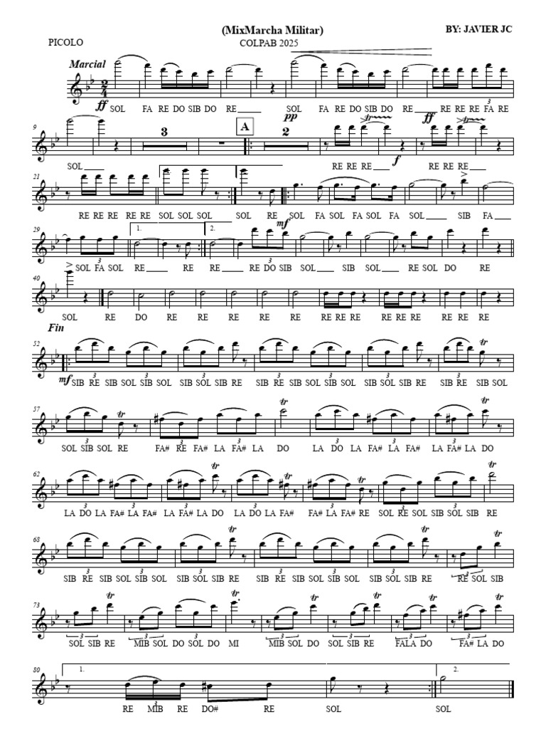 Picolo Mix Marcha | PDF
