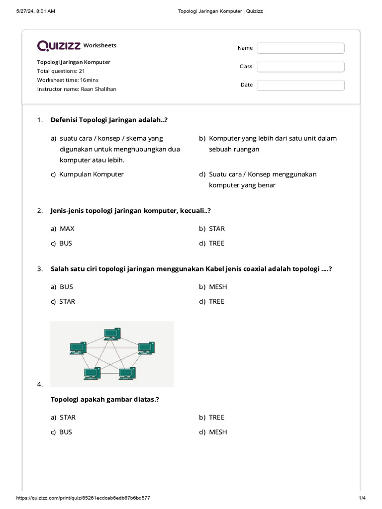 Topologi Jaringan Komputer | PDF