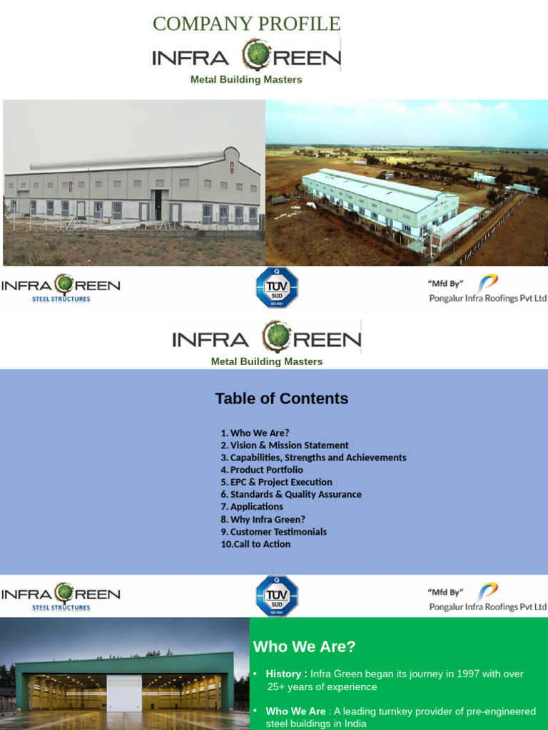 Presentation - Infra Green Profile | PDF | Shed