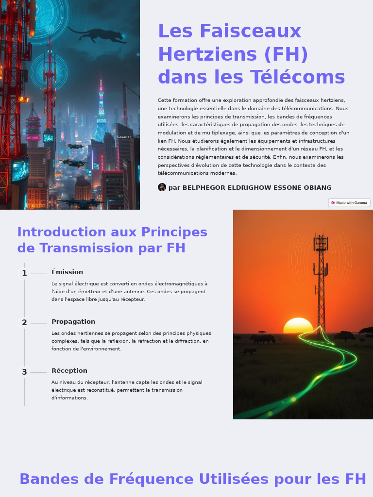 Les Faisceaux Hertziens FH Dans Les Telecoms | PDF | Propagation des ...