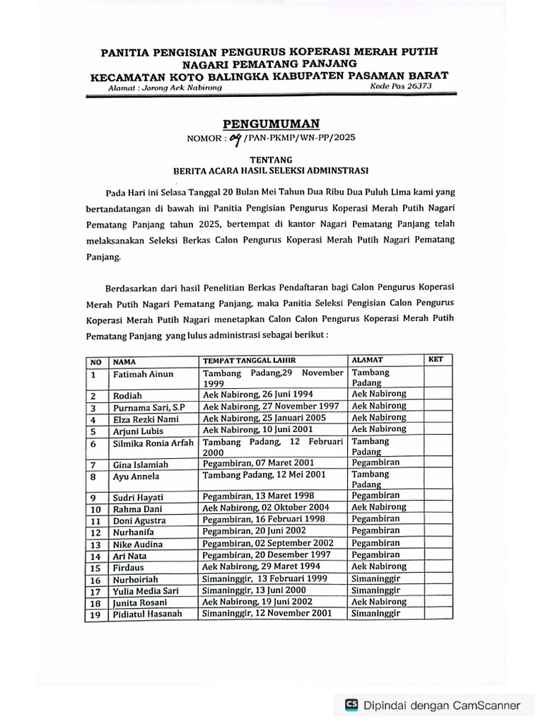 Berita Acara Koperasi Merah Putih | PDF