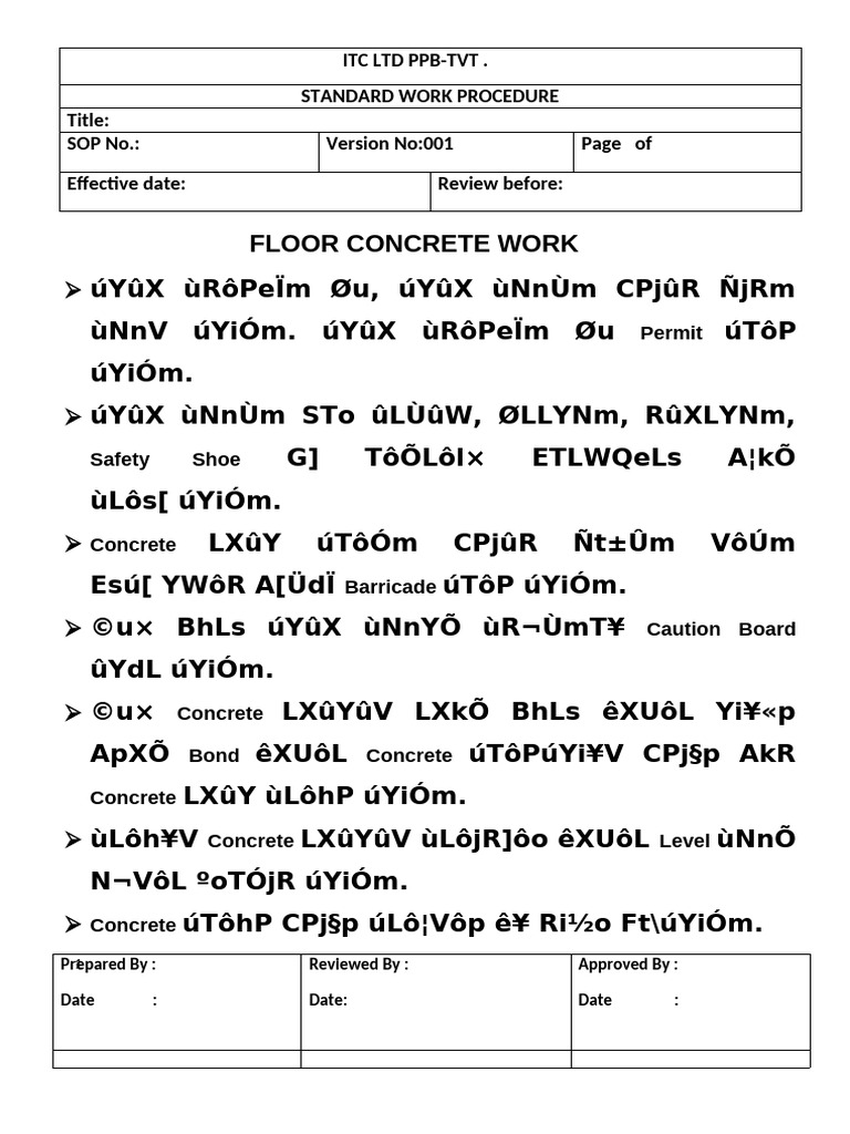 Safety Work Proceduree Itc | PDF