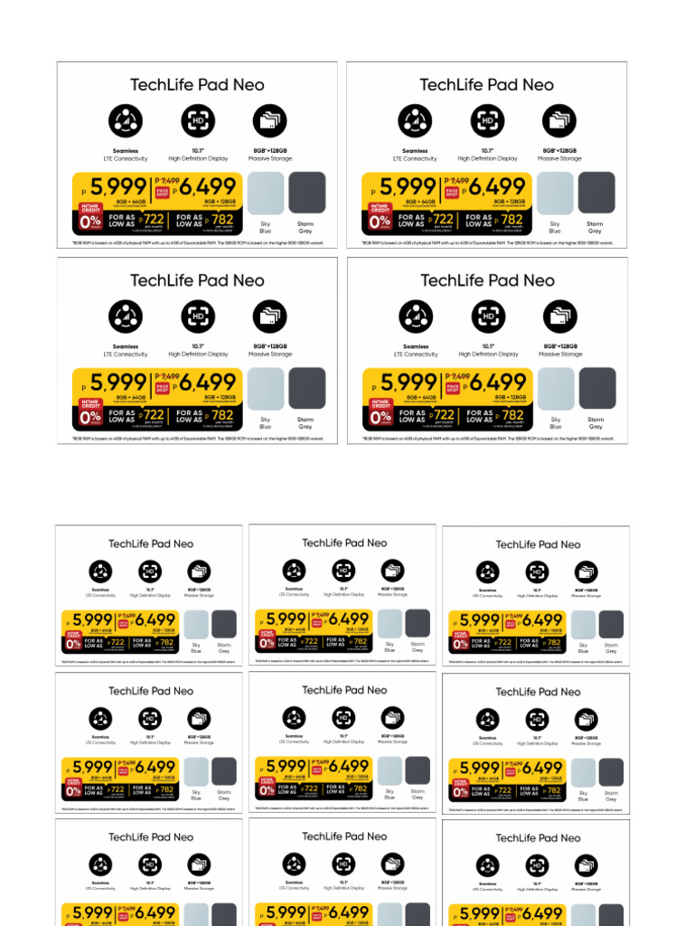 Pad Neo PPD Printable | PDF