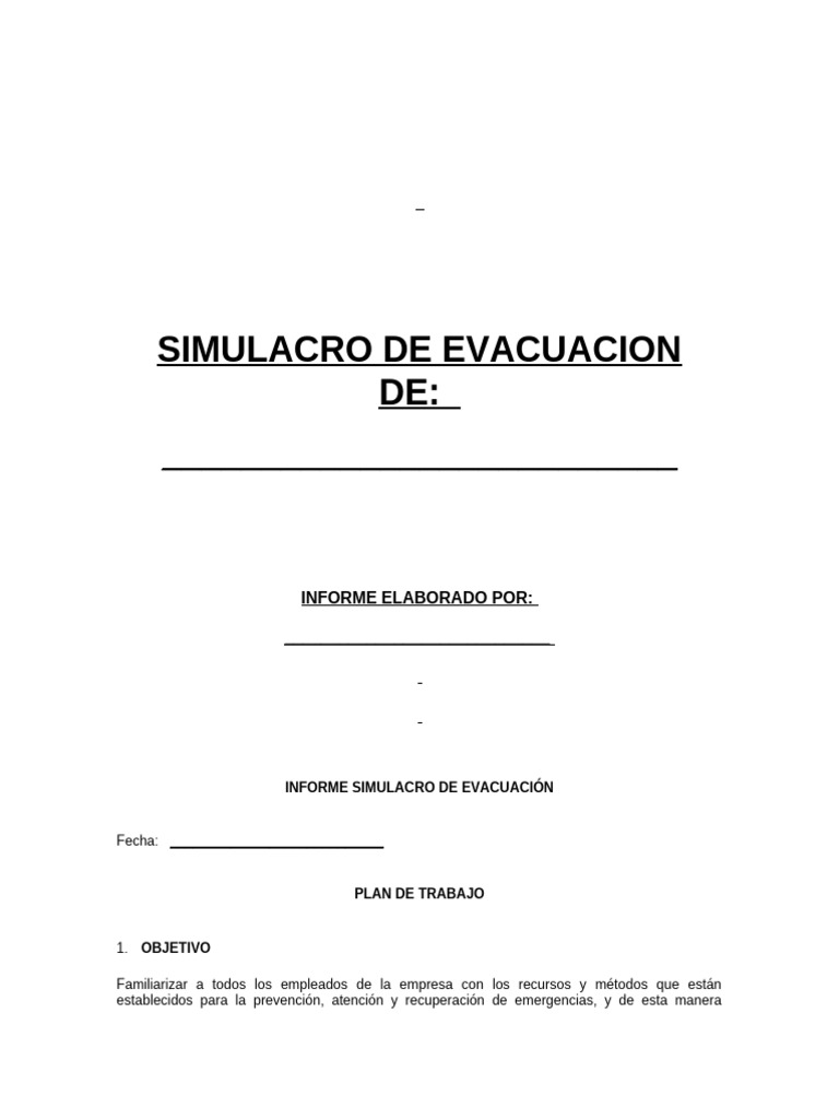 Informe Simulacro | PDF