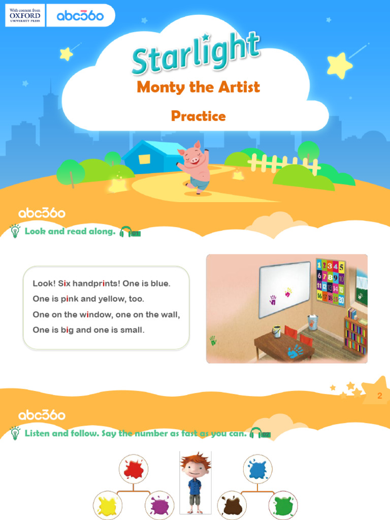 Unit 1 Lesson 10 Monty The Artist Practice | PDF | Stationery | Writing ...
