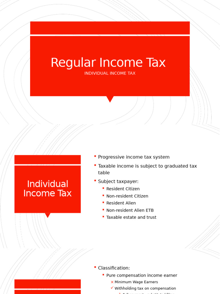 Individual Income Tax Overview and Examples | PDF | Tax Deduction | Expense
