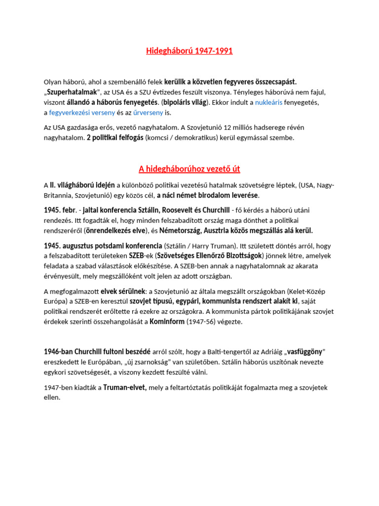 Hidegháború - LÉL | PDF