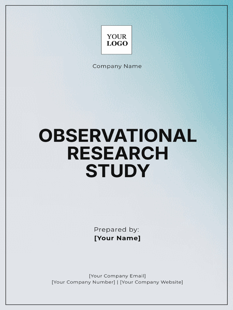 Free Observational Research Study Template | PDF