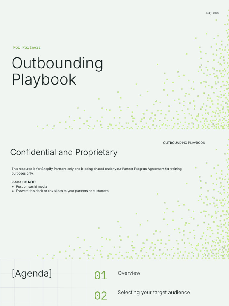 Shopify Outbounding Playbook Guide | PDF | Sales | Target Audience