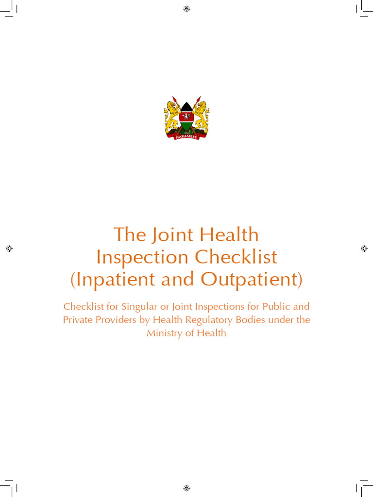 Joint Health Inspection Combined Checklist FINAL | PDF | Operating ...