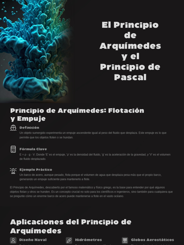 El Principio de Arquimedes y El Principio de Pascal Expo 20250611 ...