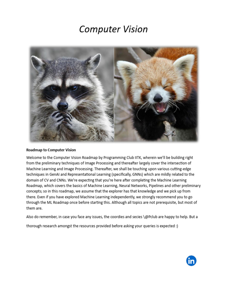 Roadmap To Computer Vision | PDF | Image Segmentation | Computer Vision