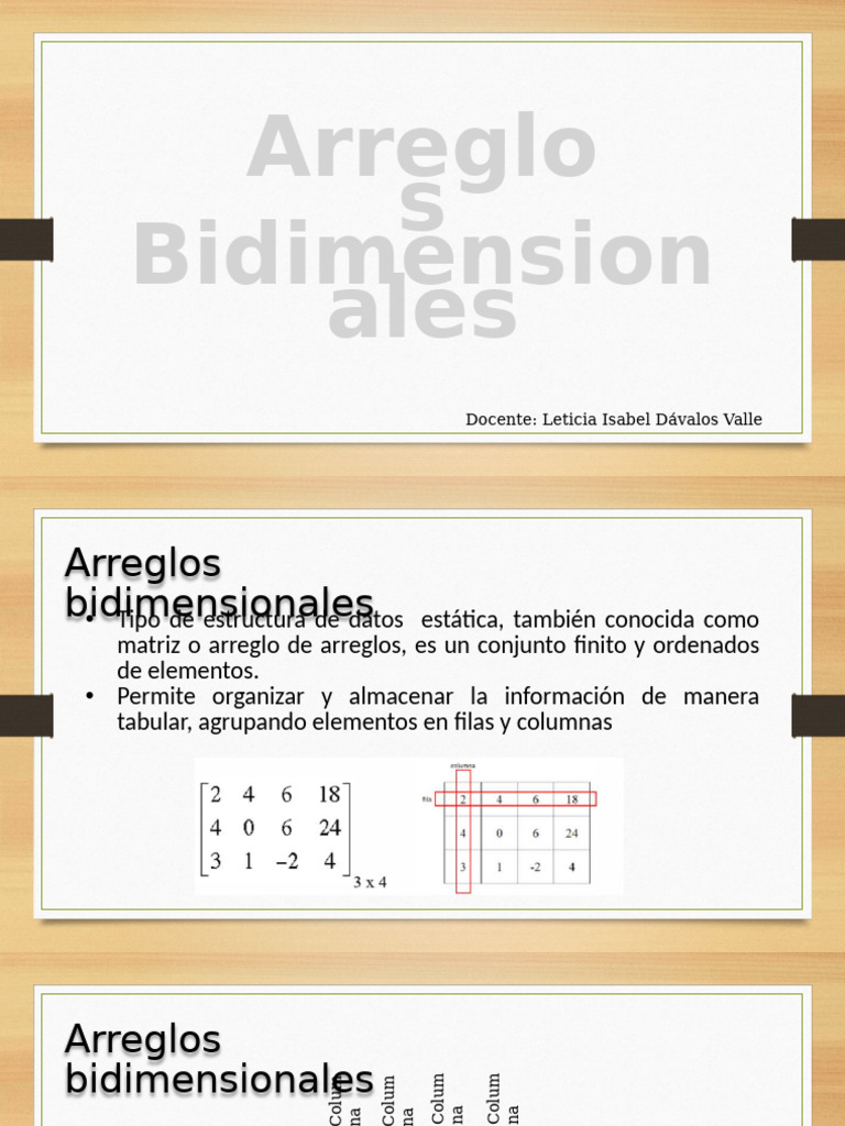 Arreglos Bidimensionales | PDF | Matriz (Matemáticas) | Python ...
