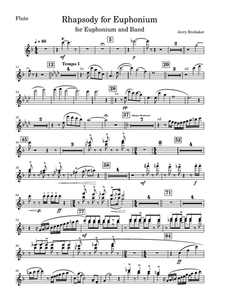 Rhapsody For Euphonium-Parts (Dragged) 2 | PDF