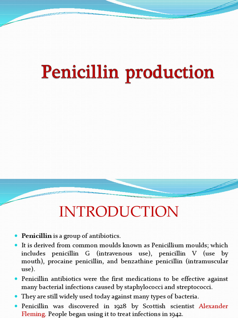 Penicillin Production Notes To Study | PDF | Penicillin | Biology