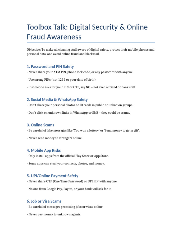 Digital Security Awareness for Staff | PDF