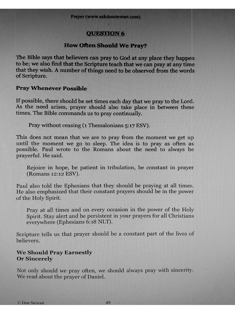 About Prayer 1 | PDF