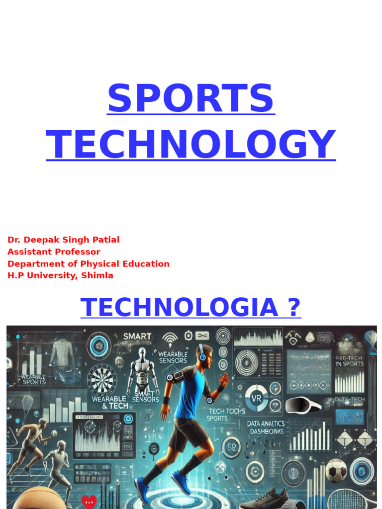 Sports Technology Unit 1 PPT | PDF | Wearable Technology | Analytics