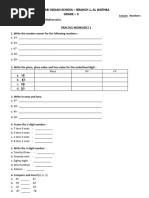 English Numbers 1 To 100 Worksheet | PDF