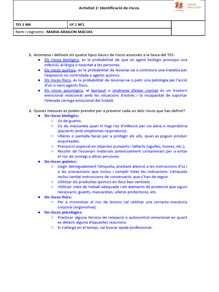 8111 Nf1 Fitxa Maria Aragon | PDF