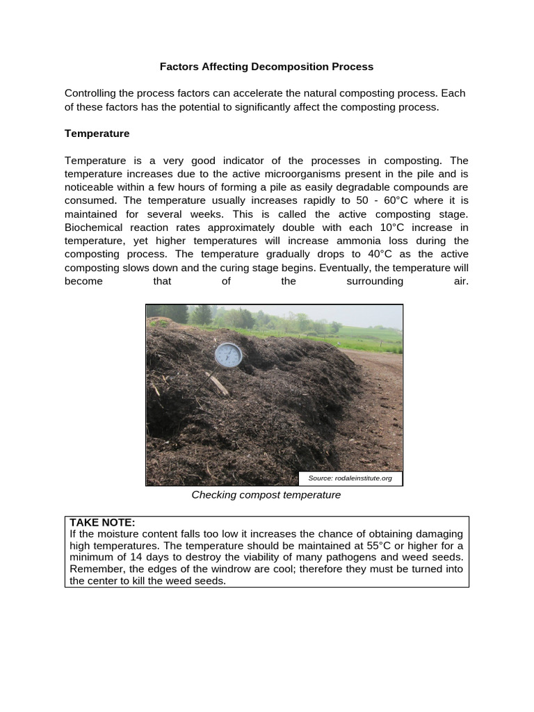 Factors Affecting Decomposition Process | PDF | Compost | Decomposition