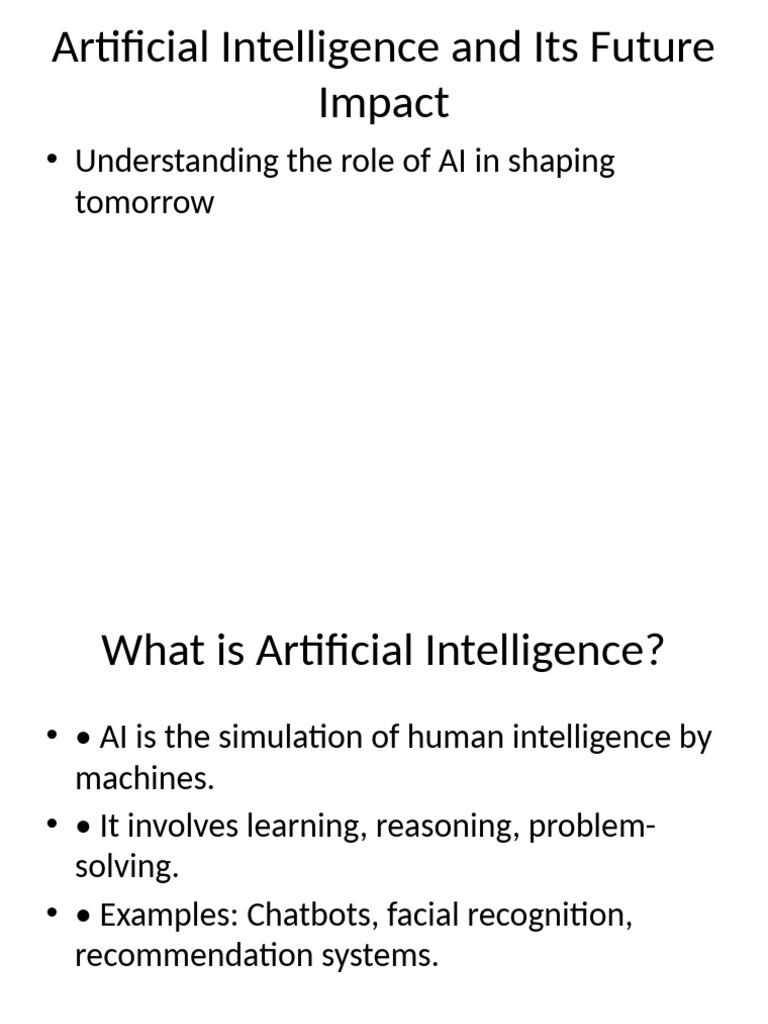 Artificial Intelligence Impact | PDF