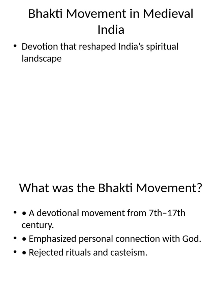 Bhakti Movement India | PDF