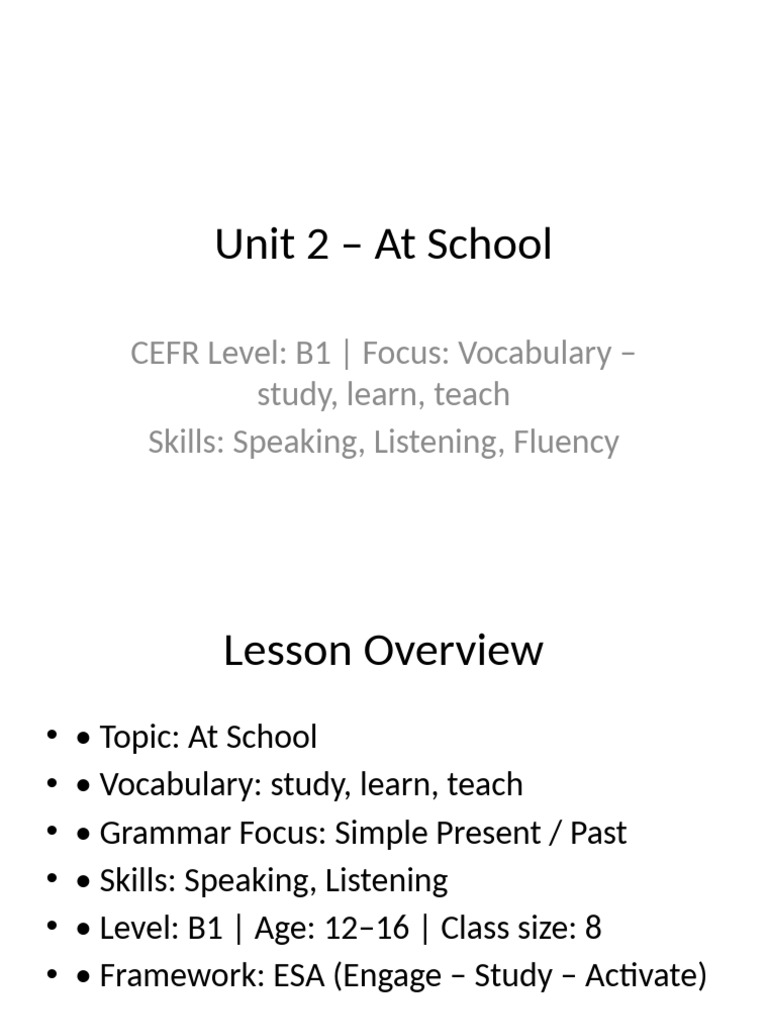 Full Lesson AtSchool Presentation | PDF | Vocabulary | Cognitive Science