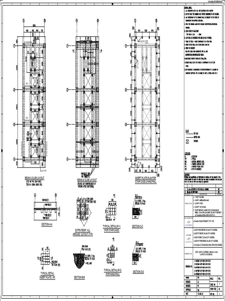 5mw. Accb Platform Beam Slab Layout RC Detail - sh-01 - r1 | PDF ...