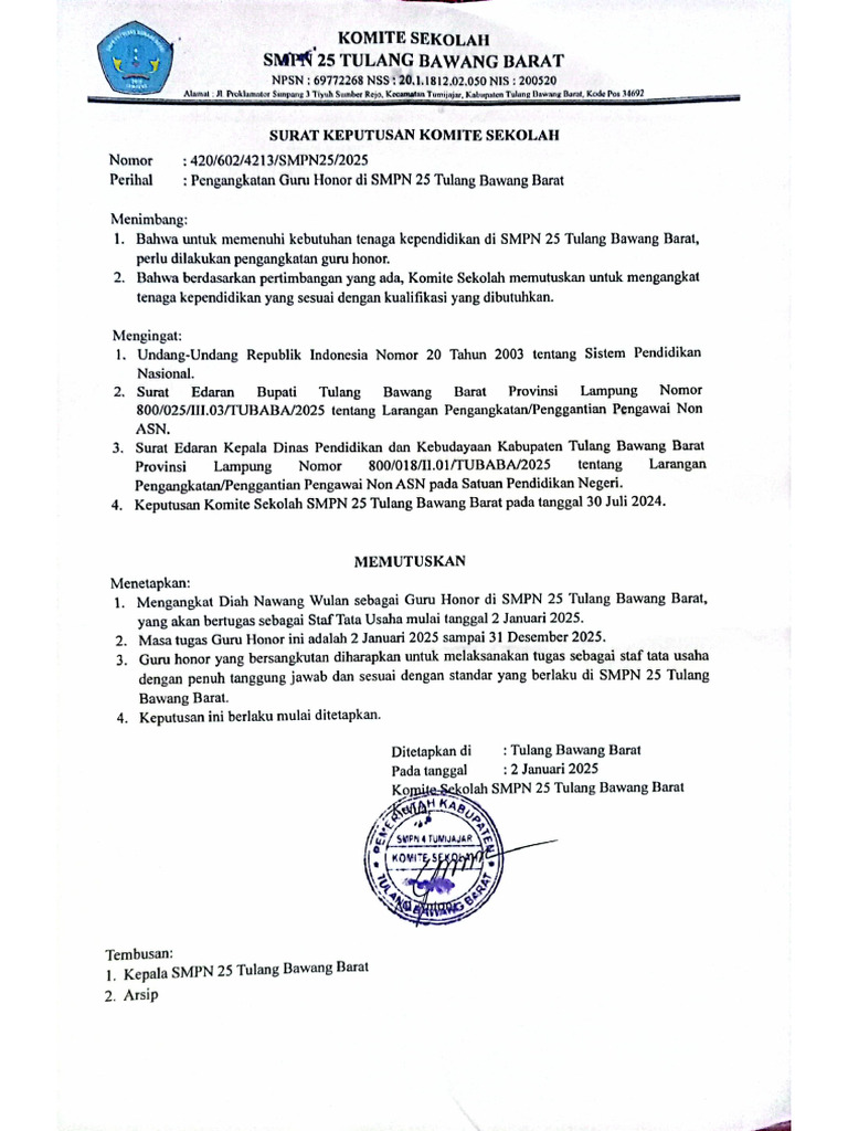 SK Komite Diah | PDF