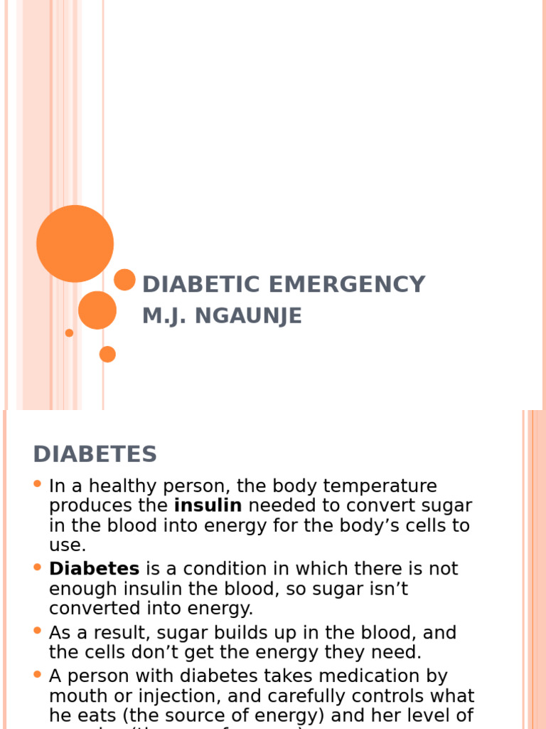 6.diabetic Emergency | PDF | Diabetes | Hypoglycemia