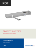 dormakaba ED 100/250 Operator Guide | PDF | Door | Switch