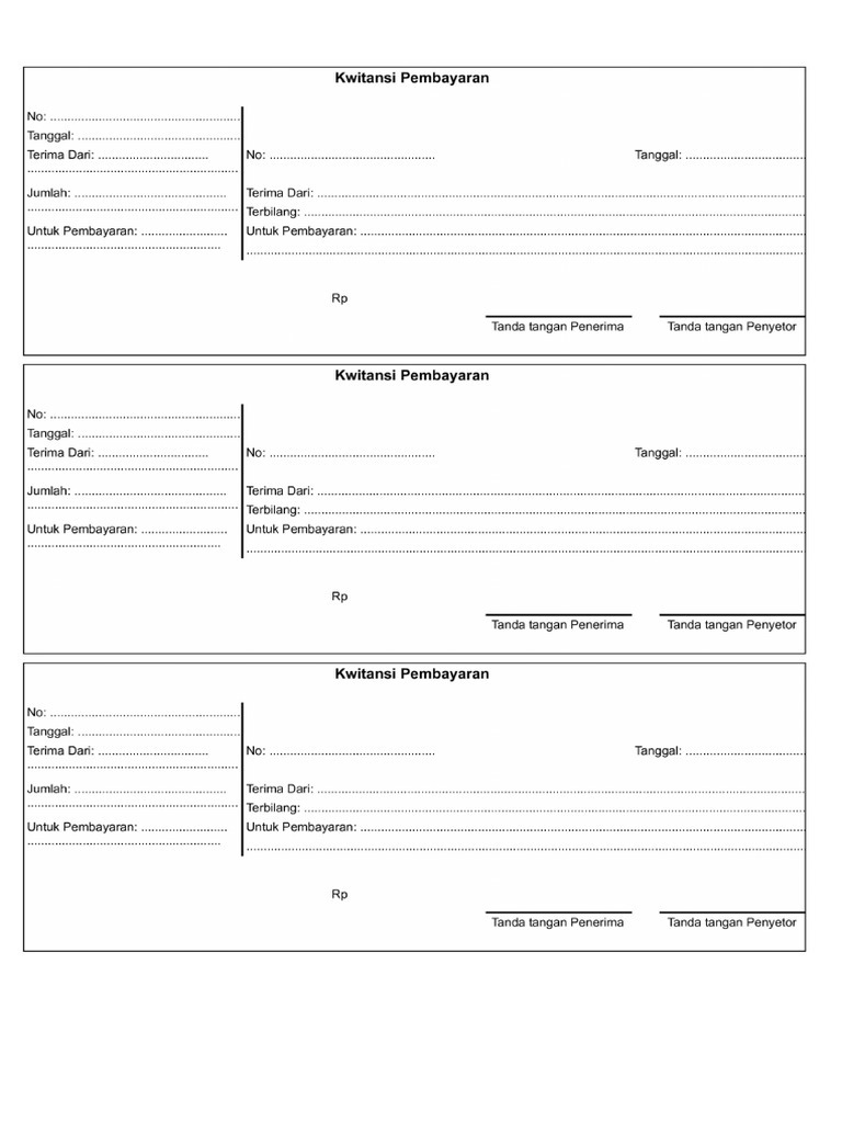 Kwitansi Kosong | PDF