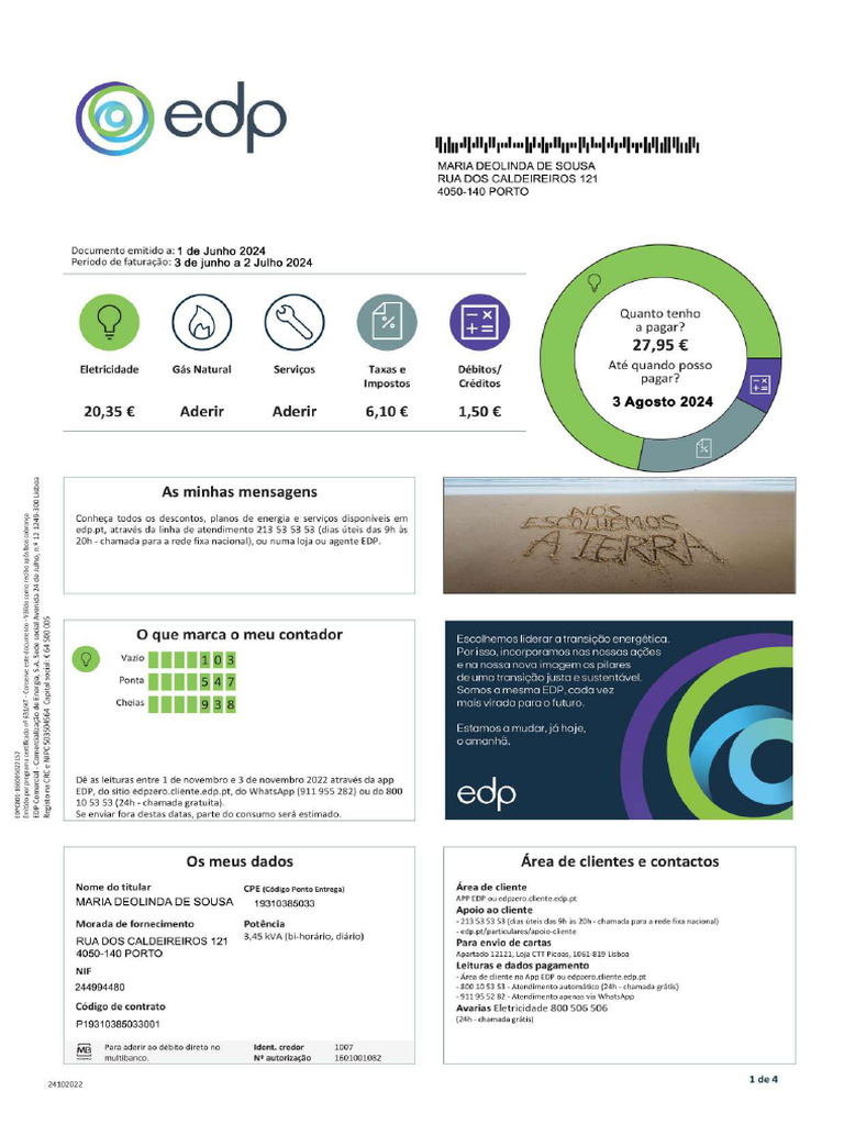 Fatura Edp | PDF