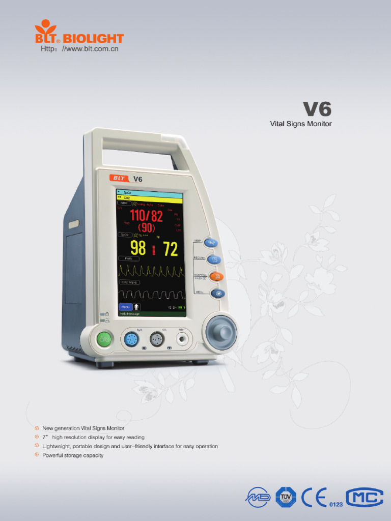 Biolight V6 Vital Sign Monitor | PDF