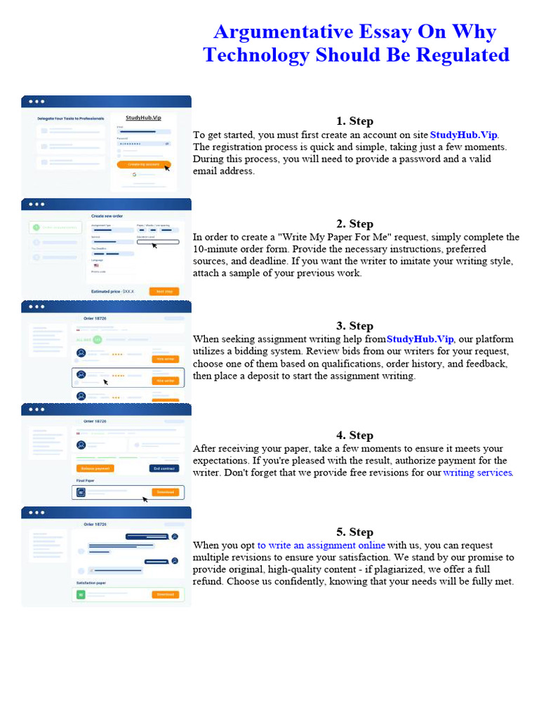Argumentative Essay On Why Technology Should Be Regulated | PDF ...