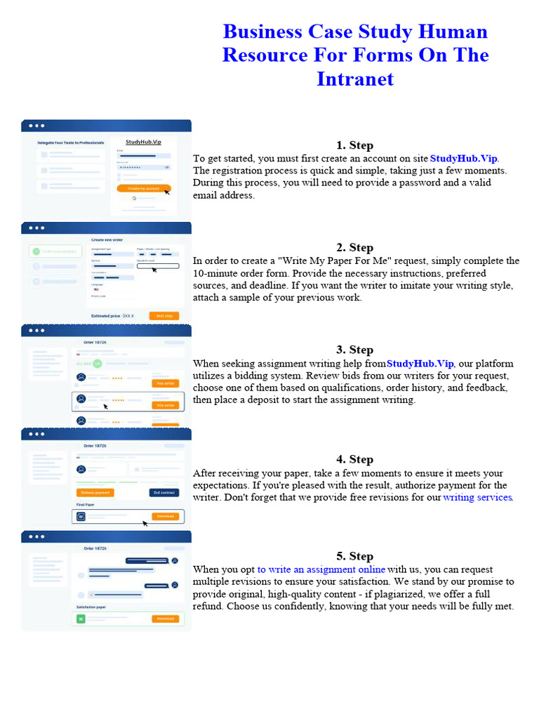 Business Case Study Human Resource For Forms On The Intranet | PDF | Attention Deficit ...