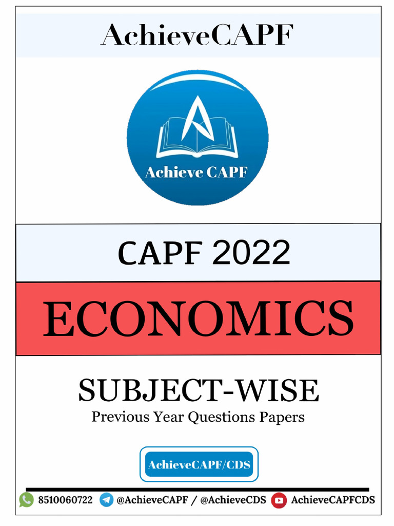 Capf 2022 Economics | PDF