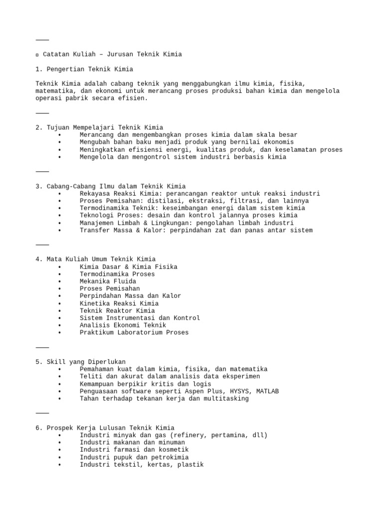 Teknik Kimia | PDF
