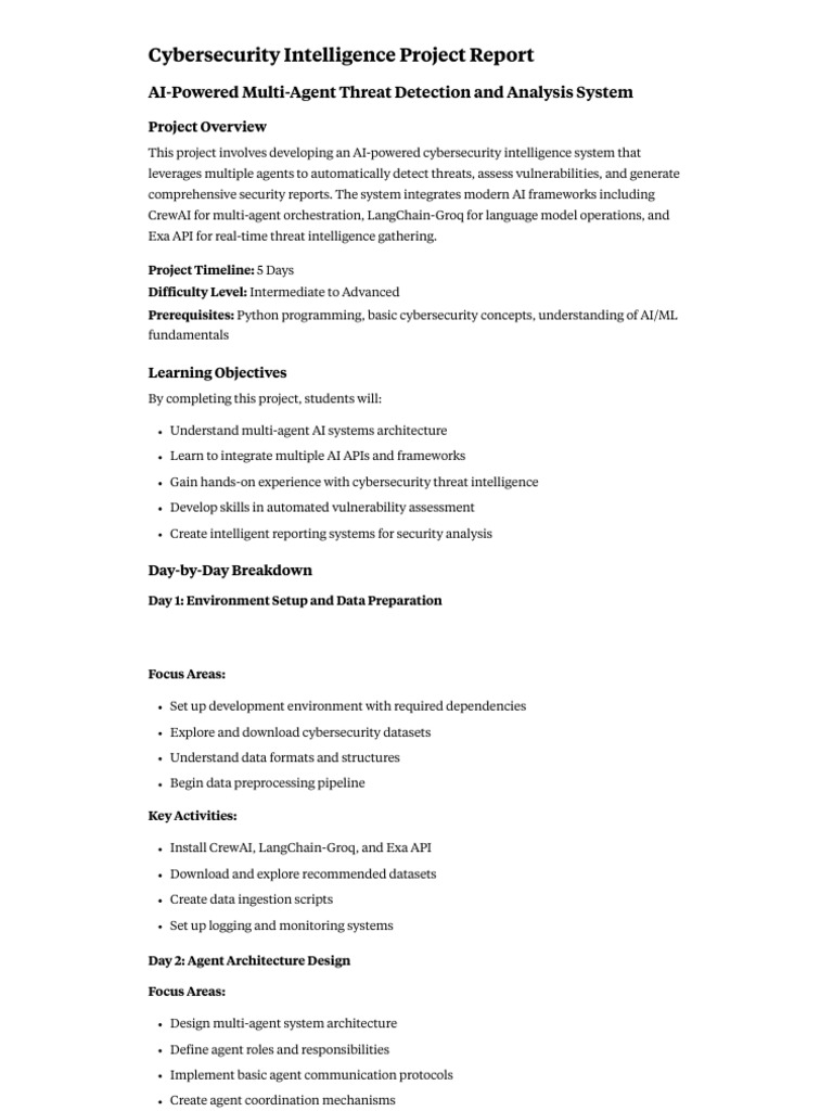 AI Cybersecurity Threat Detection System | PDF | Computer Security ...