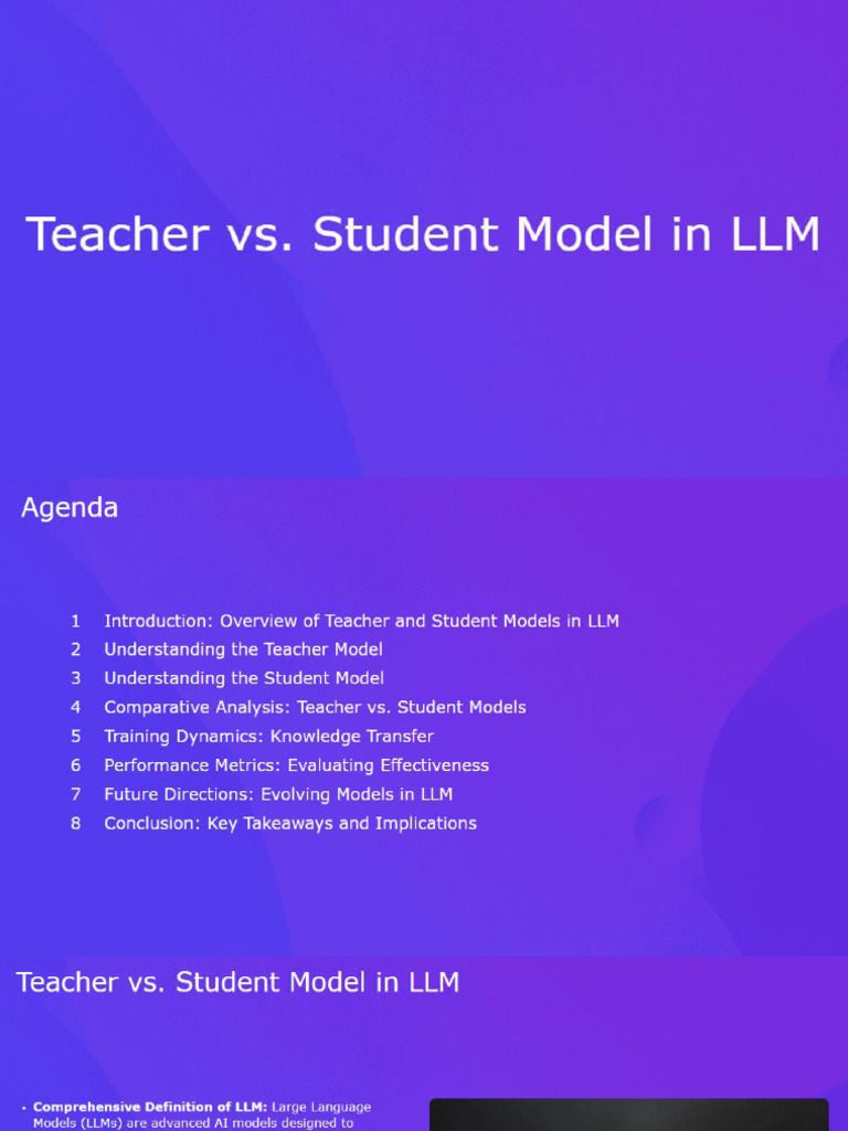 Teacher Vs Student Model in LLM | PDF | Computing | Cognition