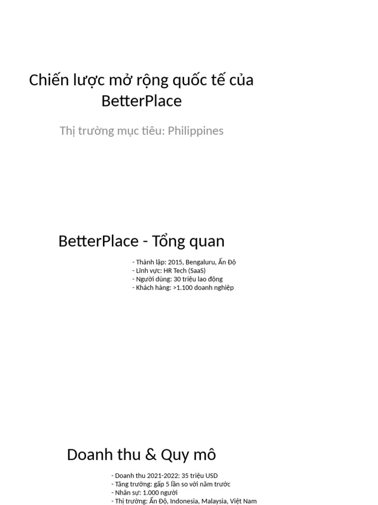 BetterPlace Philippines Strategy | PDF