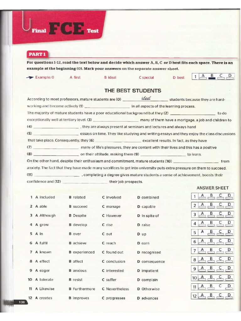 Fce Test | PDF