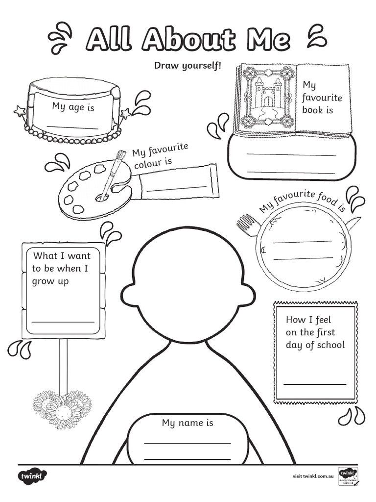 Au T 1697173942b All About Me Poster Black and White | PDF
