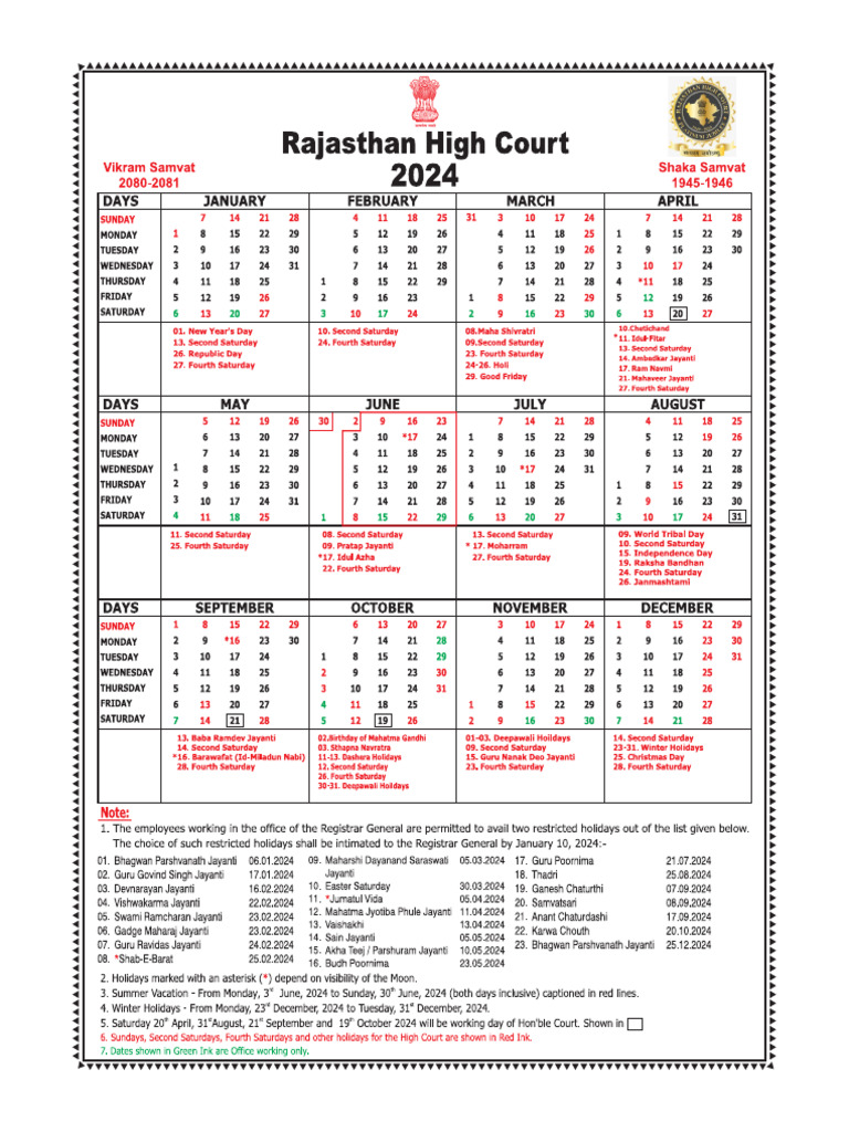 HC Cal 2024 | PDF