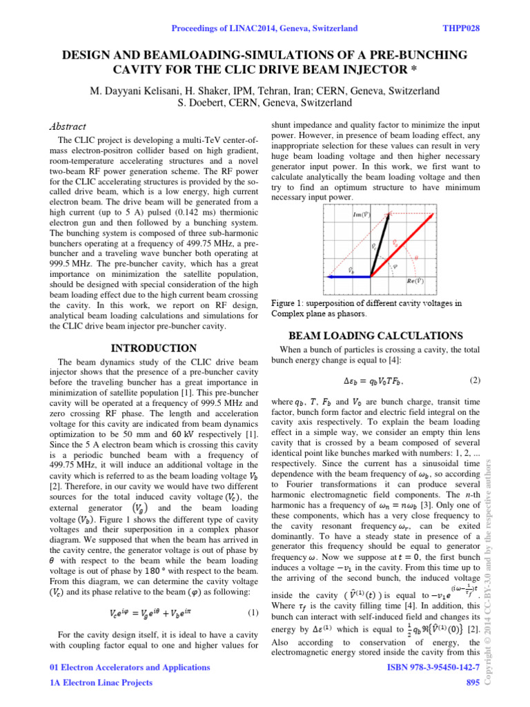 CLIC Drive Beam Injector Pre-Buncher Design | PDF | Particle ...
