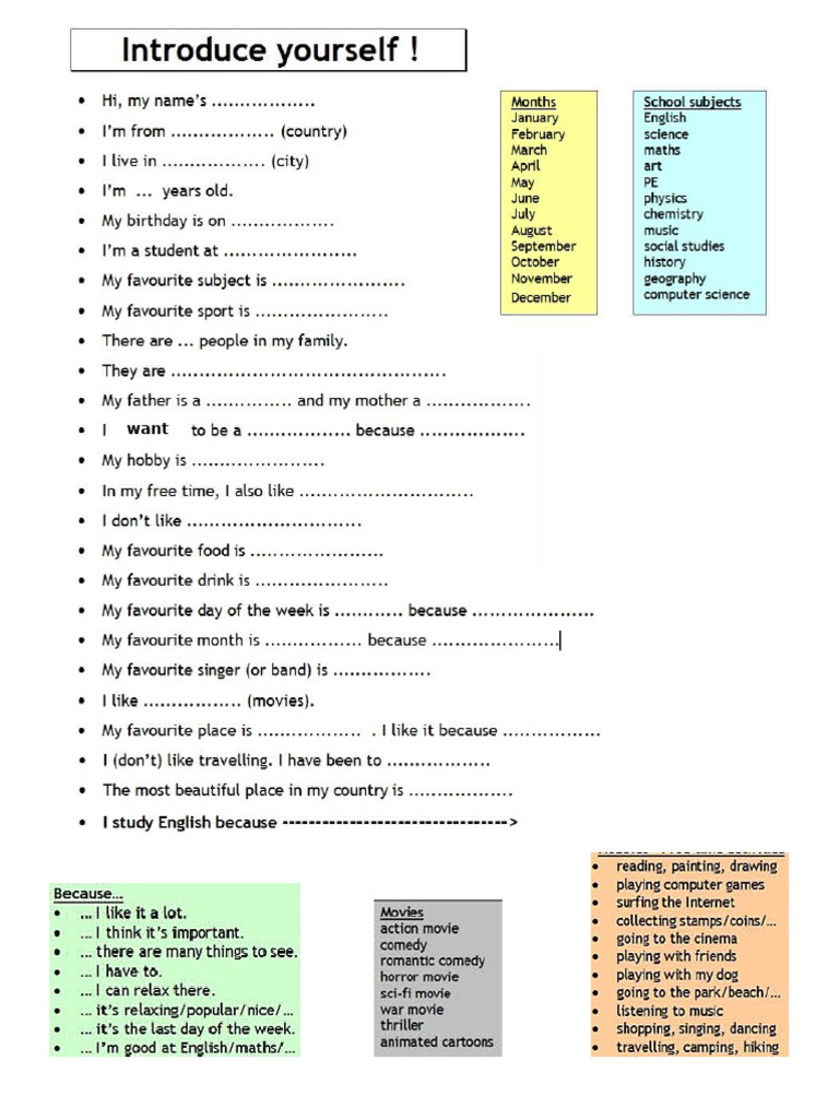 Introduce Yourself | PDF