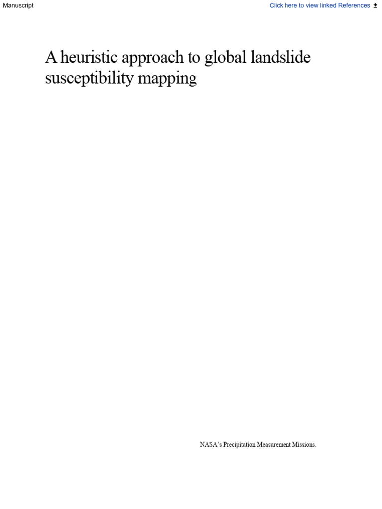 Global Landslide Susceptibility Mapping | PDF | Topography | Receiver ...